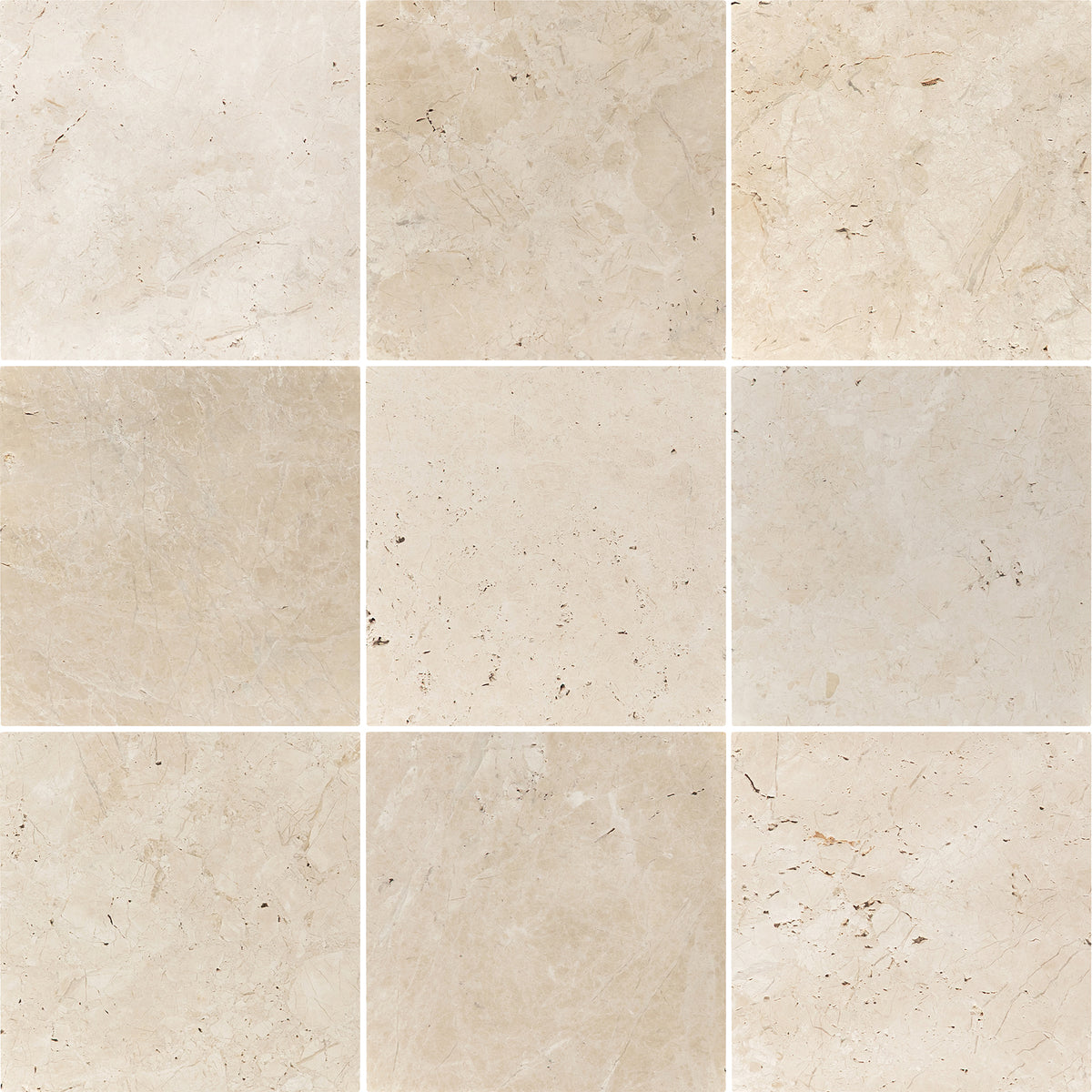 Alba Nova & Vanilla Royale 10" Checkerboard Tumbled – Elon Tile & Stone