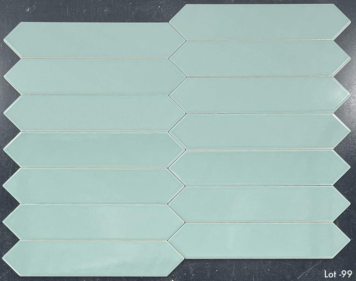 Optics Flat Green Picket Glossy – Elon Tile & Stone