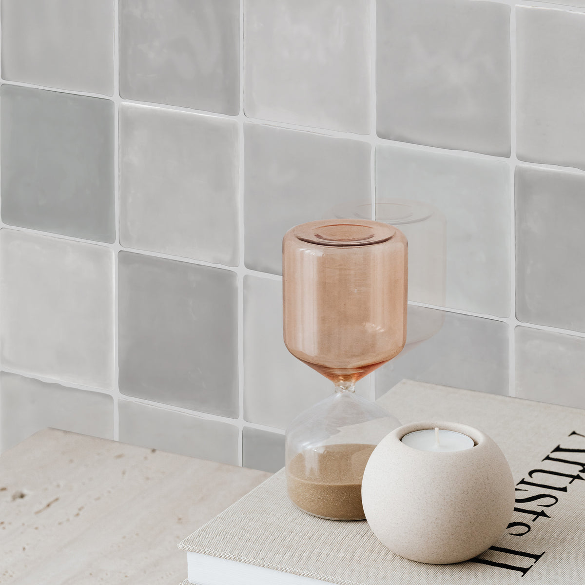 Lagos Ceramic Grey 4" x 4" Glossy – Elon Tile & Stone