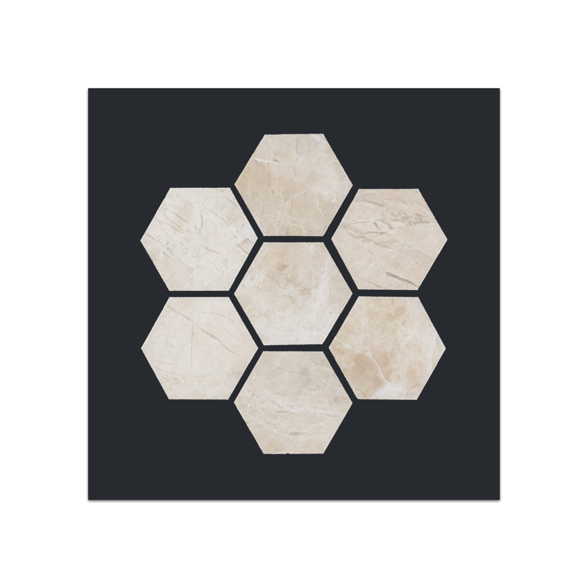 S343 - Vanilla Royale 2" Hexagon Mosaic Honed – Elon Tile & Stone