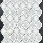Pearl White Raindrop with Mystic Gray Waterjet Polished – Elon Tile & Stone