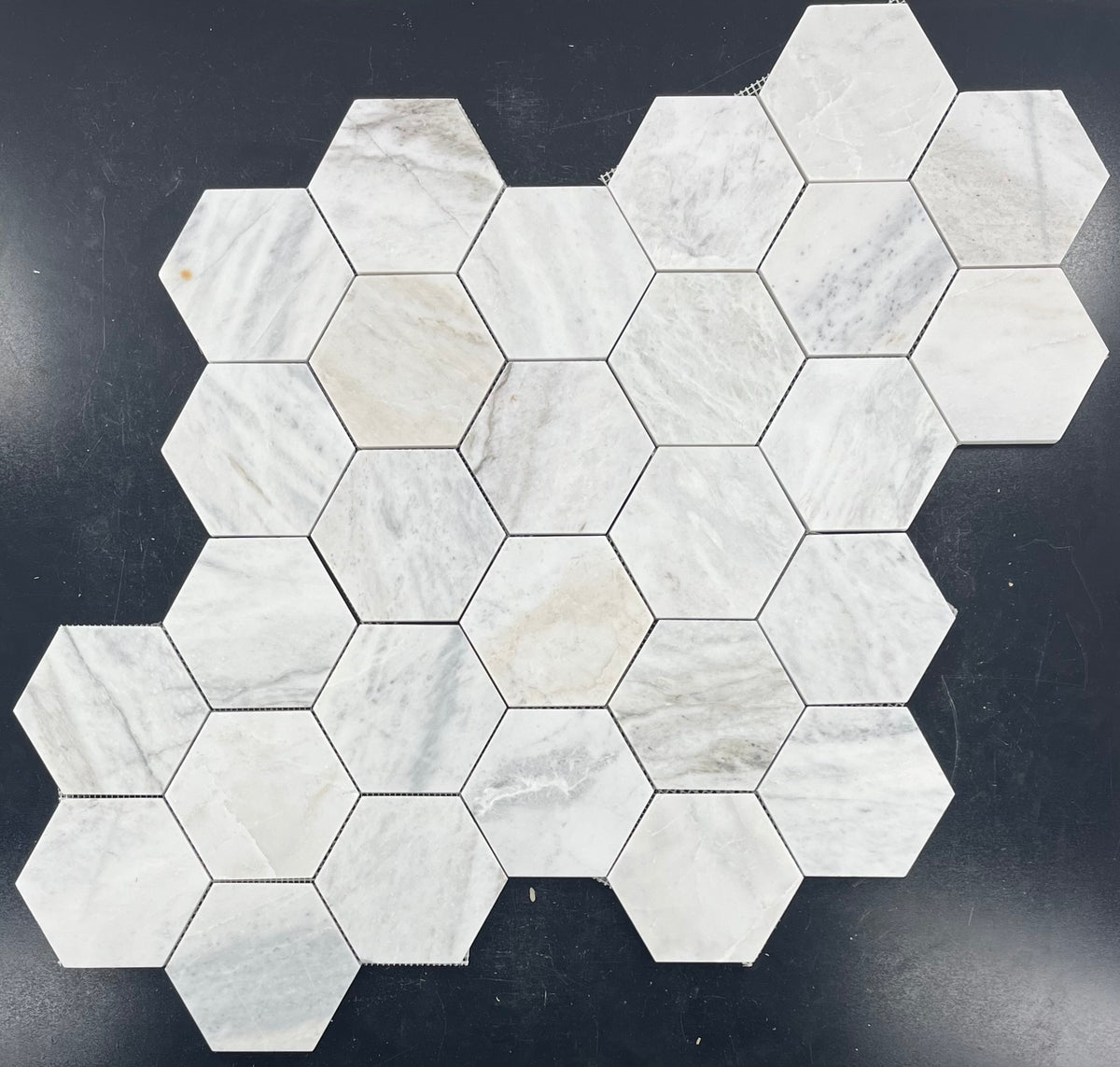 Bianco Oro 5" Hexagon Mosaic Honed – Elon Tile & Stone