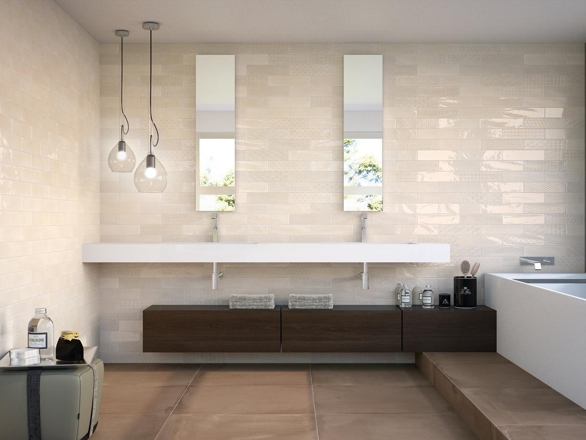 Opal Ivory 3" x 12" Glossy – Elon Tile & Stone